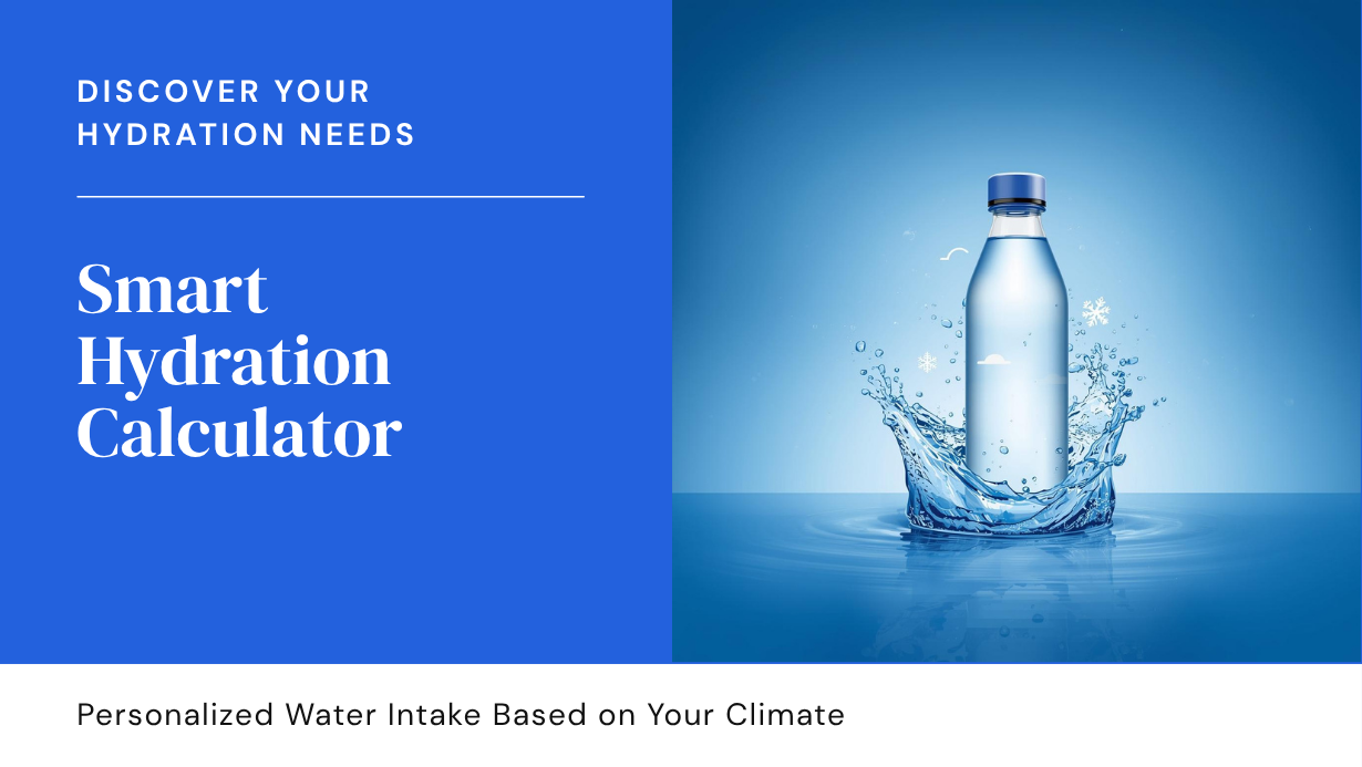 Smart Hydration Calculator | Personalized Water Intake Based on Your ...